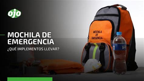 Sismo en Perú Sepa lo que debe contener la mochila de emergencia