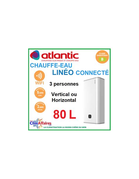 Chauffe Eau Électrique Atlantic LINÉO CONNECTÉ 80 L 157209