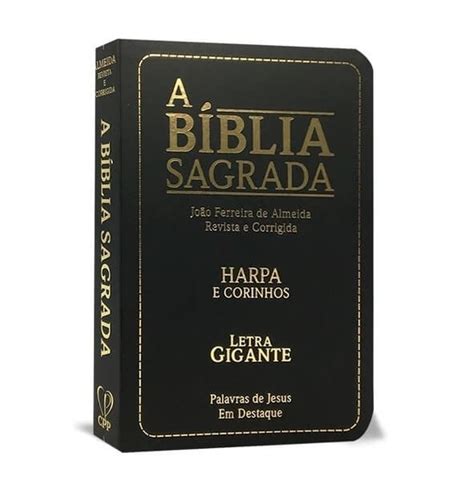 Universal Papelaria Bíblia Sagrada Letra Gigante Harpa e Corinhos