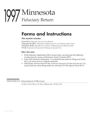 Fillable Online Revenue State Mn Form M 2 Fiduciary Income Tax Return