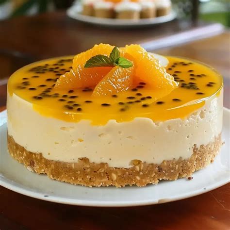 Cheesecake de Maracuyá Sin Horno Las recetas de mi abuela
