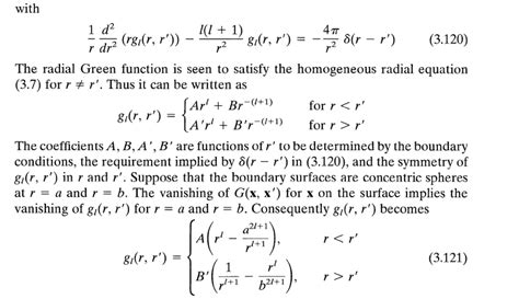 green s function for spherical problem jackson