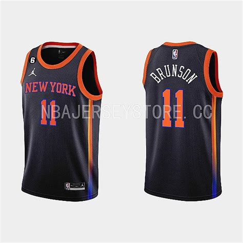 New York Knicks 11 Jalen Brunson 2022 23 Statement Edition Black Men