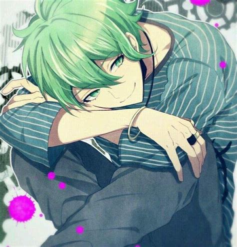 Image Result For Green Haired Anime Male Cute Anime Boy Rantaro