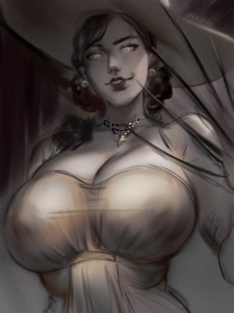 Rule 34 Alcina Dimitrescu Big Breasts Black Hair Breasts Busty Capcom Claws Cleavage Female