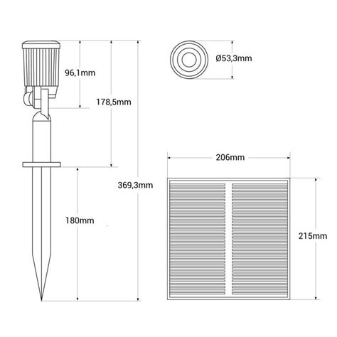 Kit X 4 Spots Solaires Sur Piquet Avec Panneau Solaire 5W IP66 3000K