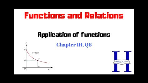 application of functions chapter 1h q6 youtube