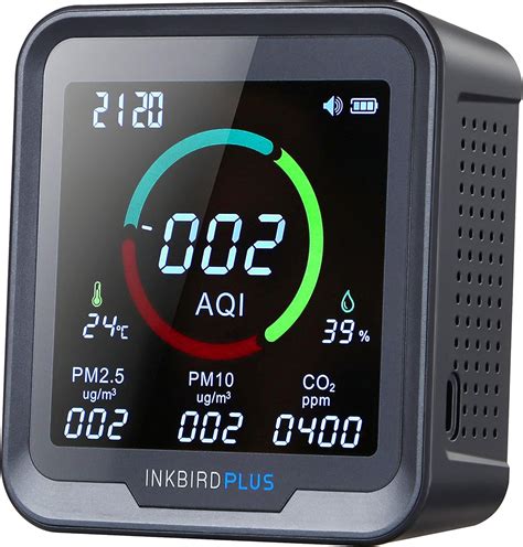 Inkbird Détecteur Qualité Air 6 en 1 PTH 9A Moniteur Qualité Air