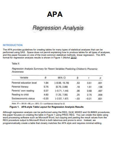 Apa Table Examples Pdf