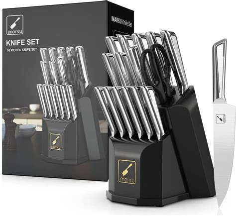 Amazon Knife Set Imarku 16 PCS High Carbon Stainless Steel