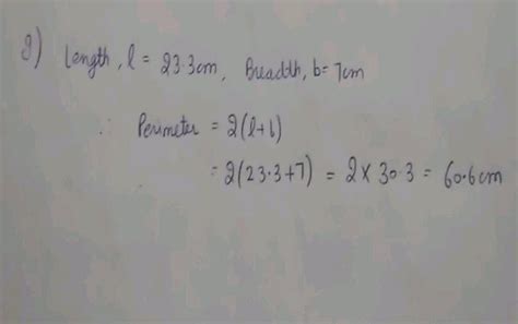 find the perimeter of a rectangle whose length 40 cm and breadth 35 cm