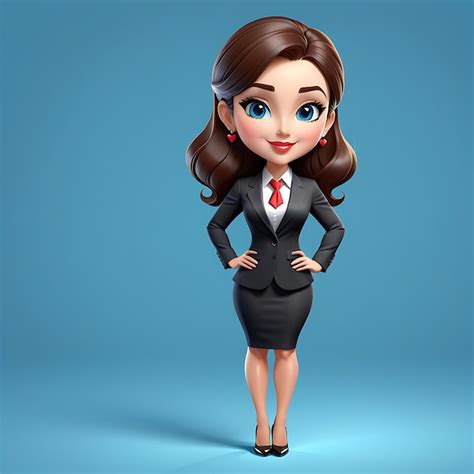 Mujer De Negocios Linda Dise O De Dibujos Animados Vectoriales D
