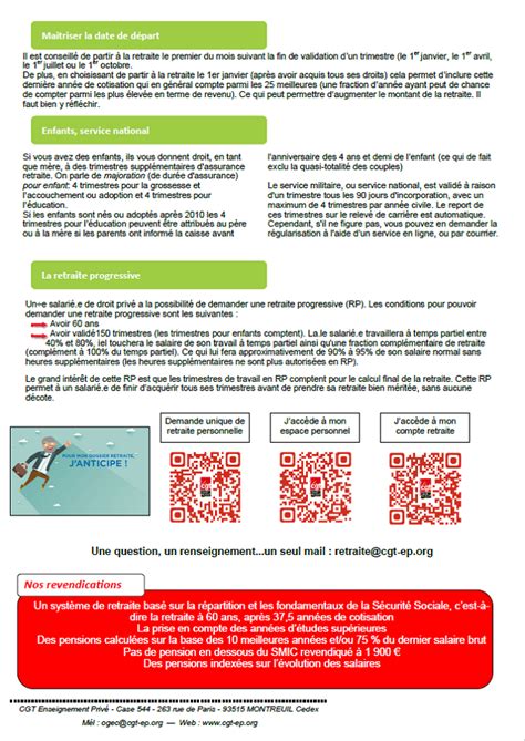 OGEC tout savoir sur la retraite CGT Enseignement Privé CGT EP