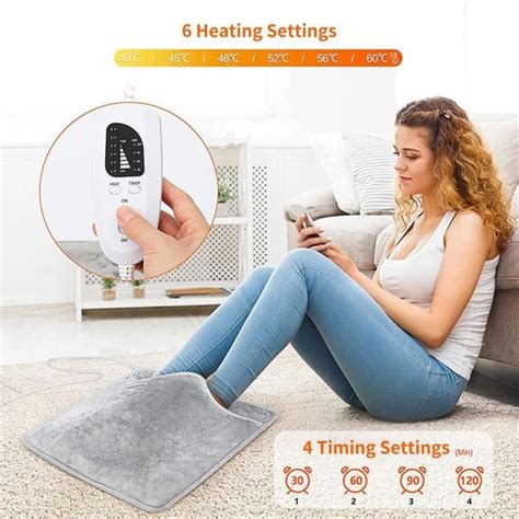 Chauffe pieds Chauffant électrique Pour Femme Homme Coussin Chauffant