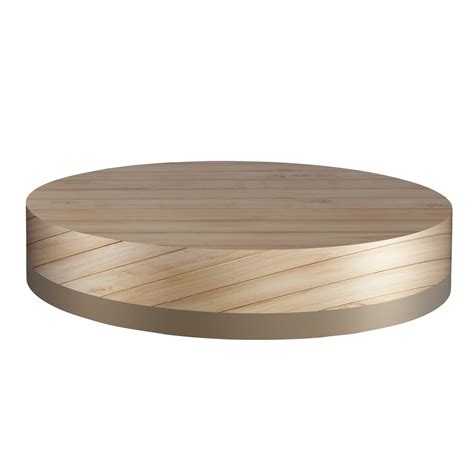 soporte de exhibición de productos de podio de madera con bordes