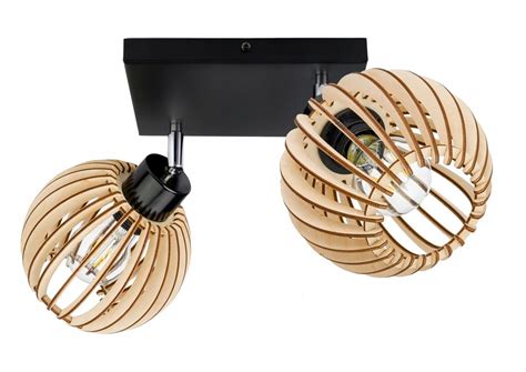 Lampa plafon żyrandol sufitowa ruch loft Drewno 2 INECT Sklep EMPIK