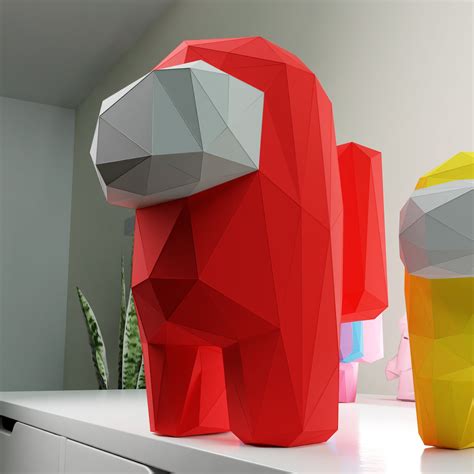 Among Us Origami Diy Figure Papercraft Model Template 3d Etsy Free Hot Nude Porn Pic Gallery