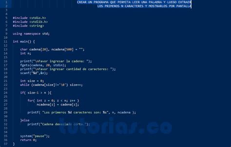 Funciones Turbo C Extraer N Caracteres Tutorias Co Riset