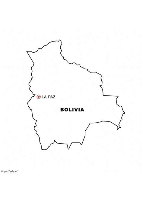 Mapa En Blanco De Bolivia Imagen HD Para Colorear Para Colorear