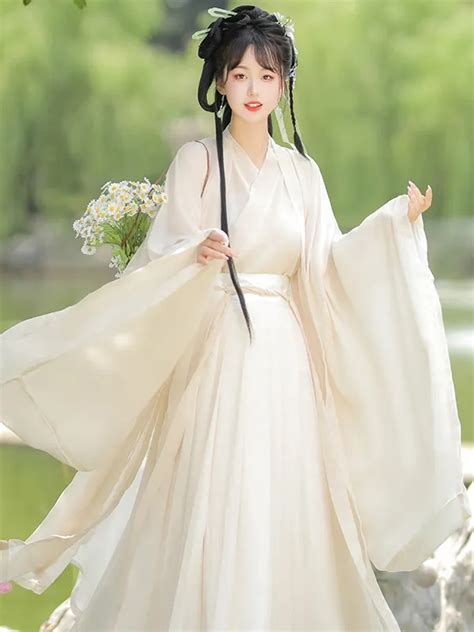 Chinese Traditional Female Clothing Wei Jin Style Hanfu Dress Fashion