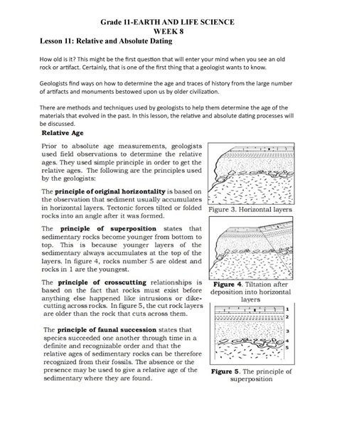 Material WEEK8 Lesson 11 Relative AND Absolute Dating Grade 11