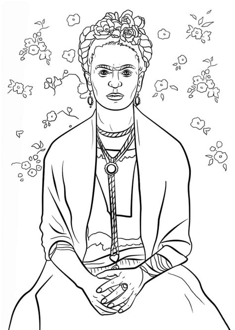 Desenhos De Frida Kahlo Para Colorir E Imprimir Colorironline
