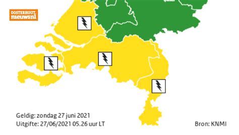 KNMI Geeft Code Geel Af Voor Onweersbuien Vanmiddag En Vanavond