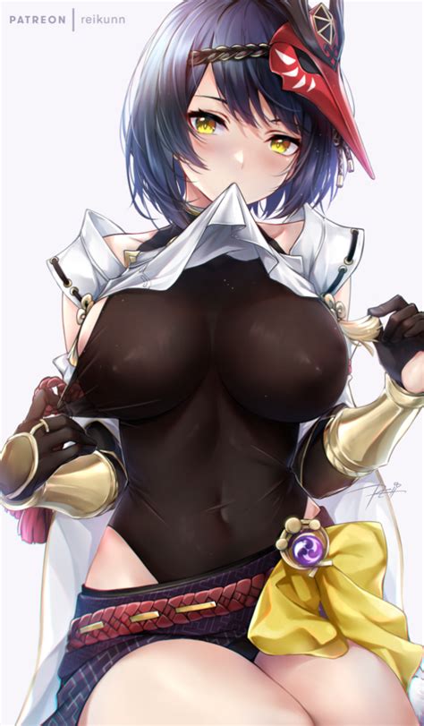 Kujou Sara Genshin Impact Drawn By Rei Kun Danbooru