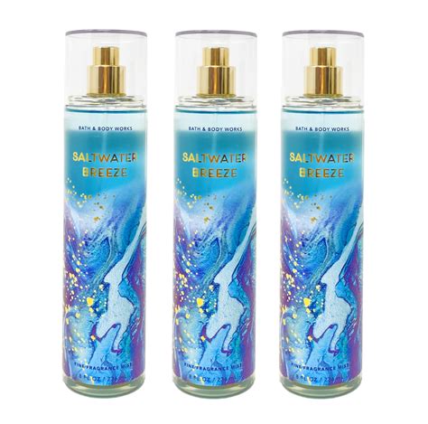 Bath And Body Works 3 Pack Saltwater Breeze Fine Fragrance Mist Set 8