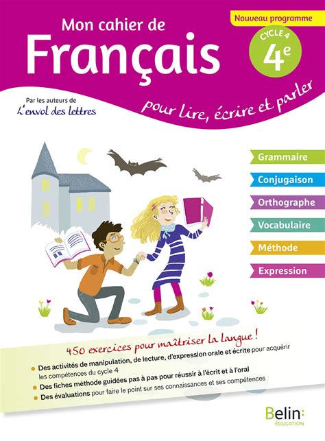 L envol des Lettres 4e Cahier d activités
