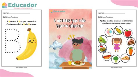Atividade alimentação saudável educação infantil 10 modelos para