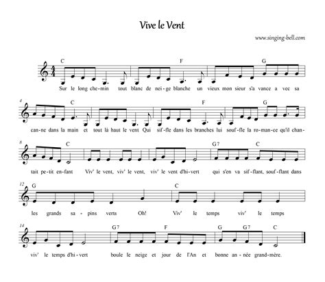 Vive le vent Chants de Noël en français