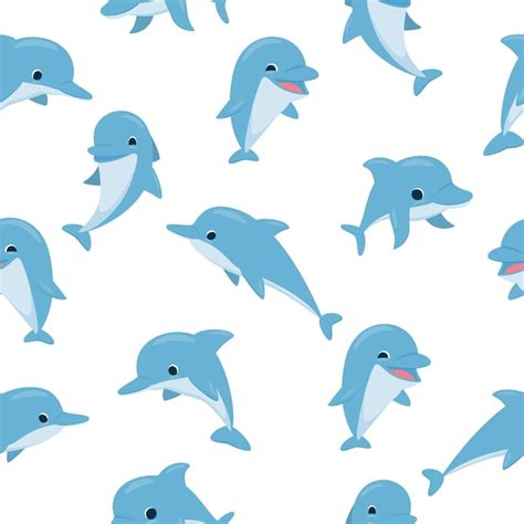 Premium Vector Vector Illustration Of Cute Dolphins