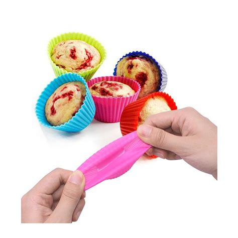 12 tlg Set Silikon Cupcake Förmchen Muffin Bunt