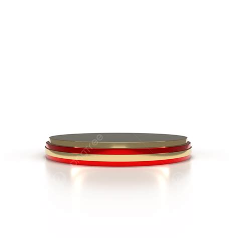 Podio Rojo Y Dorado Para Exhibición De Productos PNG Podio Escenario