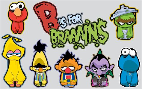 Zombie Sesame Street Wallpaper