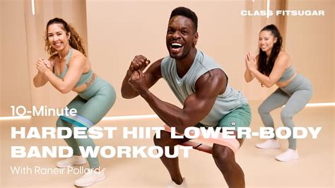 10 Minute Hardest HIIT Lower Body Workout With Bands YouTube