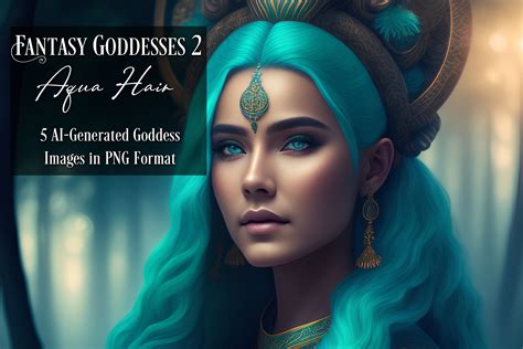 Fantasy Goddesses Ai Art Collection Aqua Hair By Sapphire X