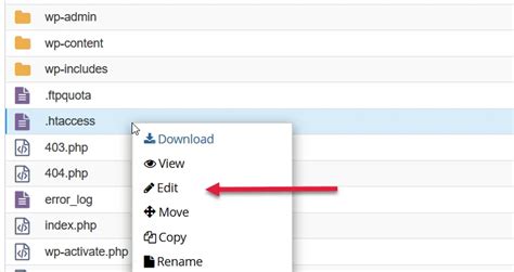 how to find and edit the htaccess file in cpanel