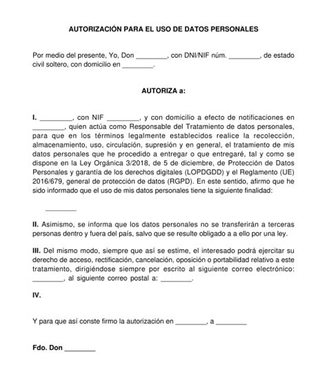 Introducir 61 Imagen Modelo De Autorizacion Personal Abzlocal Mx