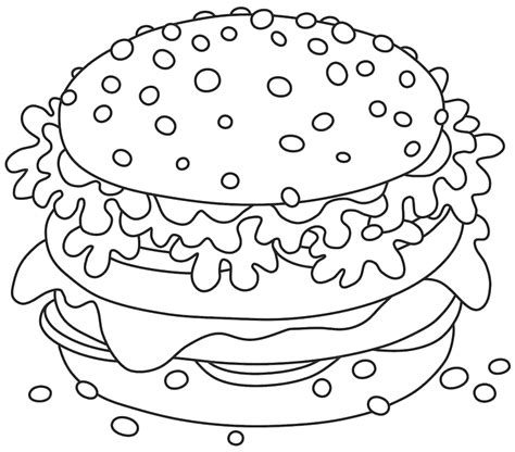 Coloriages hamburger à imprimer