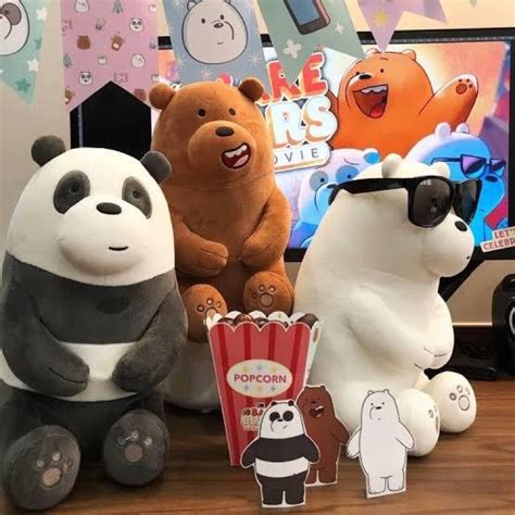 Jual DENPASAR MINISO We Bare Bears Lovely Sitting Plush Toy Boneka Ice