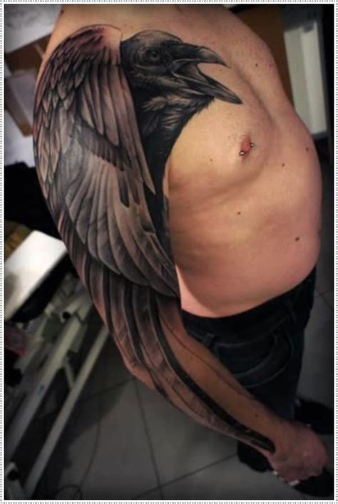 Mejores Tatuajes De Cuervo Llamativos Con Significados Profundos