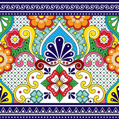 Patr N Incons Til Del Vector Mexicano Talavera Fondo Repetitivo