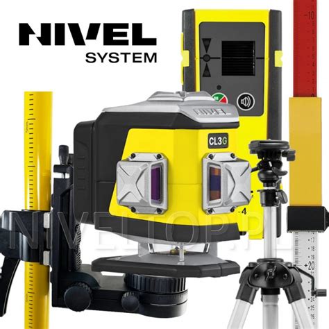 NIVEL SYSTEM CL3G laser krzyżowy 3 x 360 Statyw SJJM1EX Czujnik