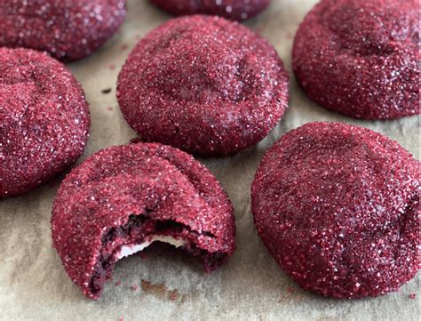 Sparkly Cream Cheese Stuffed Red Velvet Cookies Jessie Sheehan Bakes