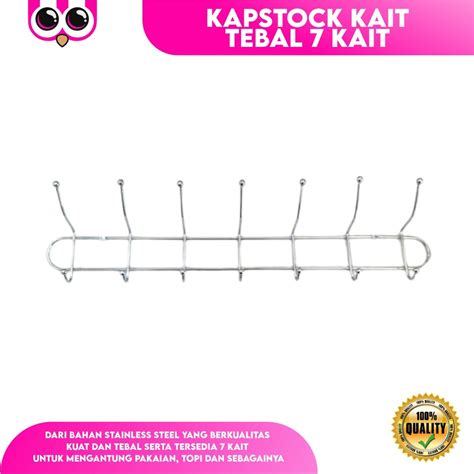 Jual KAPSTOCK TEBAL 7 KAIT ATAS BAWAH TOTAL 14 KAIT GANTUNGAN BAJU