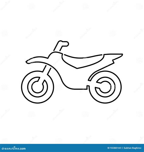 Motocicleta Ejemplo Plano Simple Del Vector Del Icono De La Moto