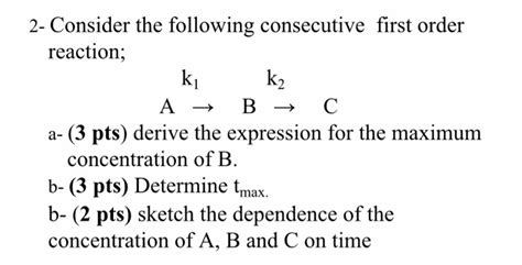 solved 2 consider the following consecutive first order