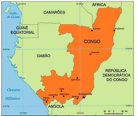 Mapa da República do Congo República do Congo mapa online